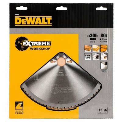 List kružne testere 305 x30 mm 80Z za aluminijum i drvo DT4283 DeWALT