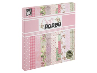 Scrapbooking papir 20 k 20 cm | roze nijanse