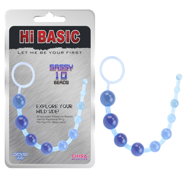 Sassy anal beads- plave
