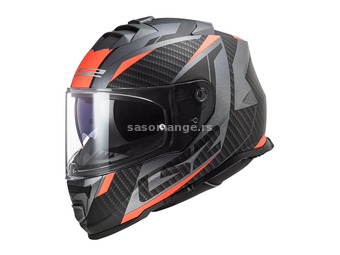 Kaciga za motor LS2 Full Face STORM RACER mat titanium narandžasta FF800 - 2XL