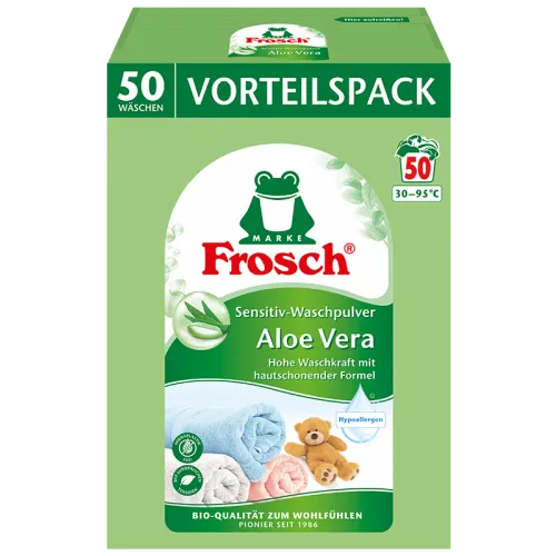 Frosch prašak za veš sensitive powder aloe vera 3,3kg, 50 pranja