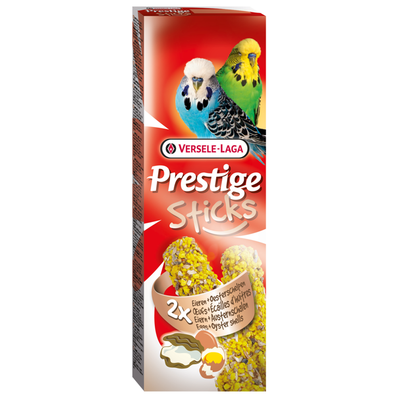 Versele Laga Prestige Sticks- 2 sticks budgies- eggs & oyster 2x30gr