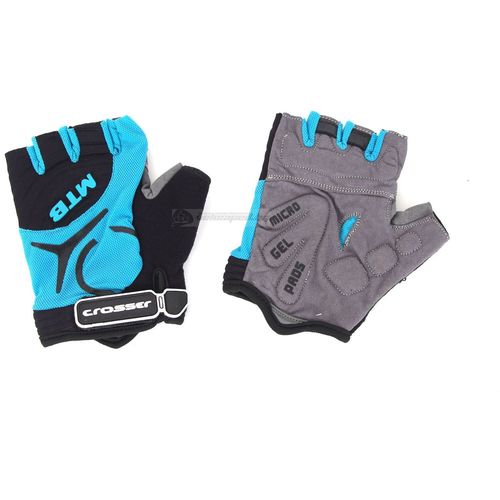 Crosser rukavice CG-501 Short Finger black/blue XL