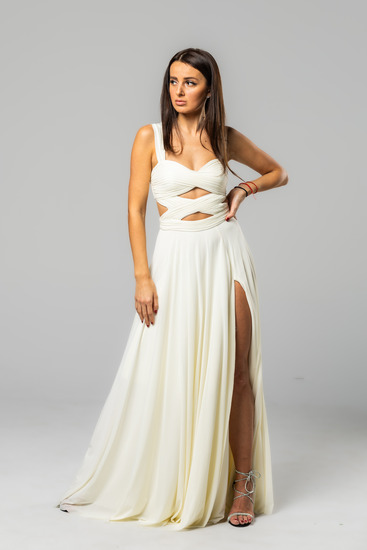 Elegantna, lepršava haljina u beloj boji. NOVA!