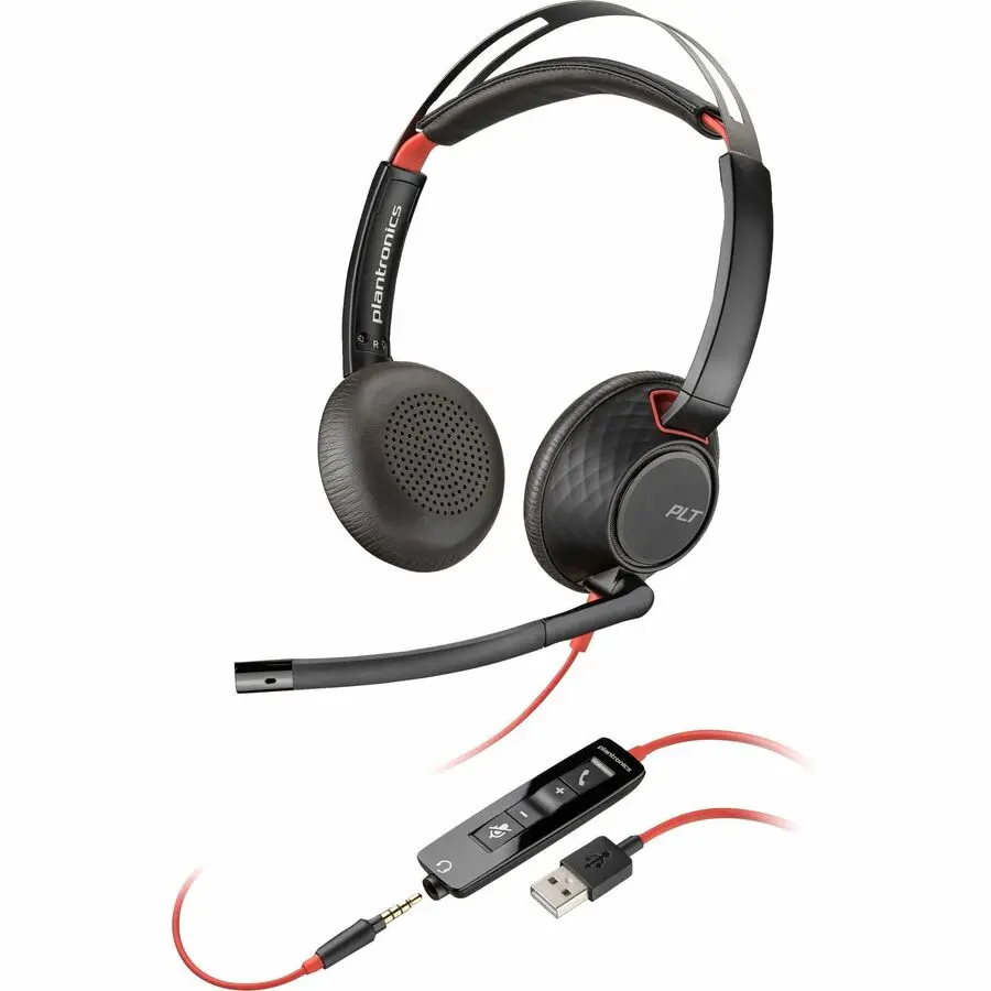 Poly Blackwire C5220 Slušalice sa mikrofonom, na uho, USB-A, Crne
