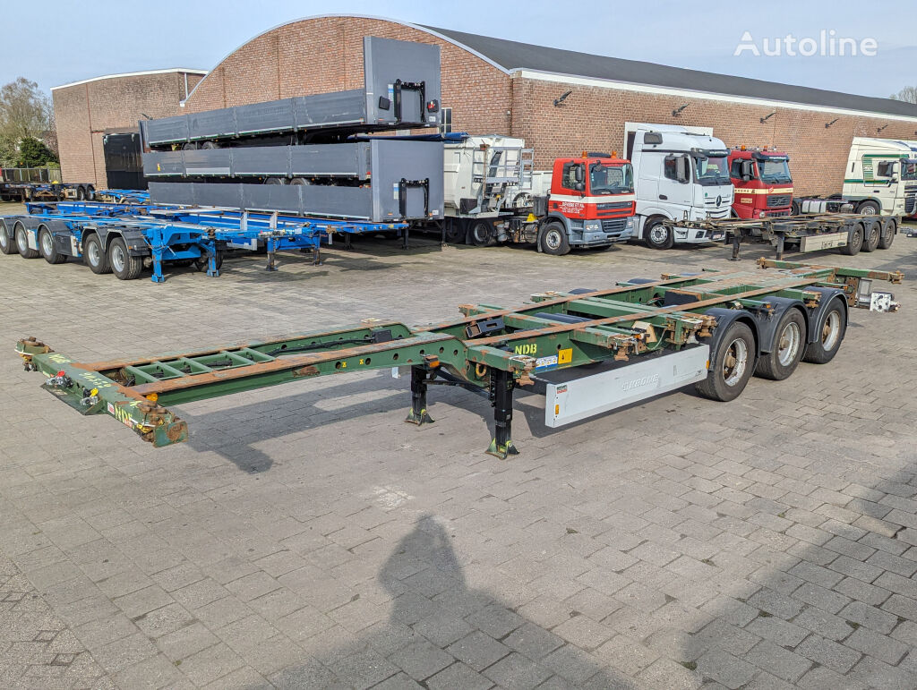 Krone SD 27 3-Assen BPW - Back Slider - DrumBrakes - 5280kg - 10 units poluprikolica za prevoz kontejnera