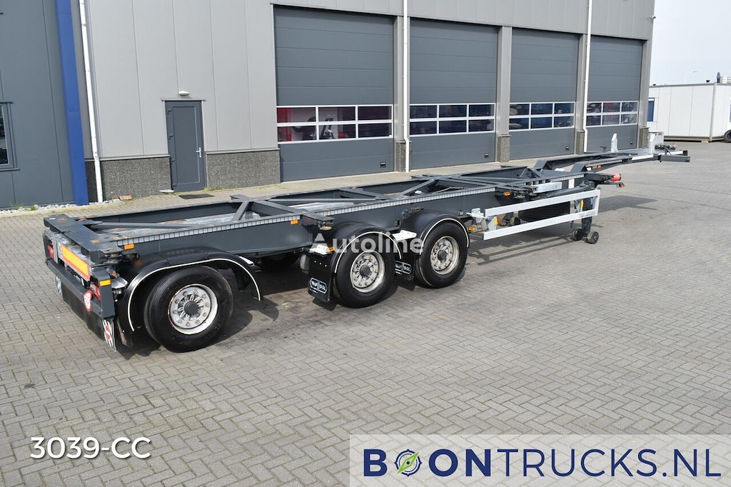 Van Hool A3C002 | 2x20-30-40-45ft HC * STEERING AXLE * EXTENDABLE REAR poluprikolica za prevoz kontejnera