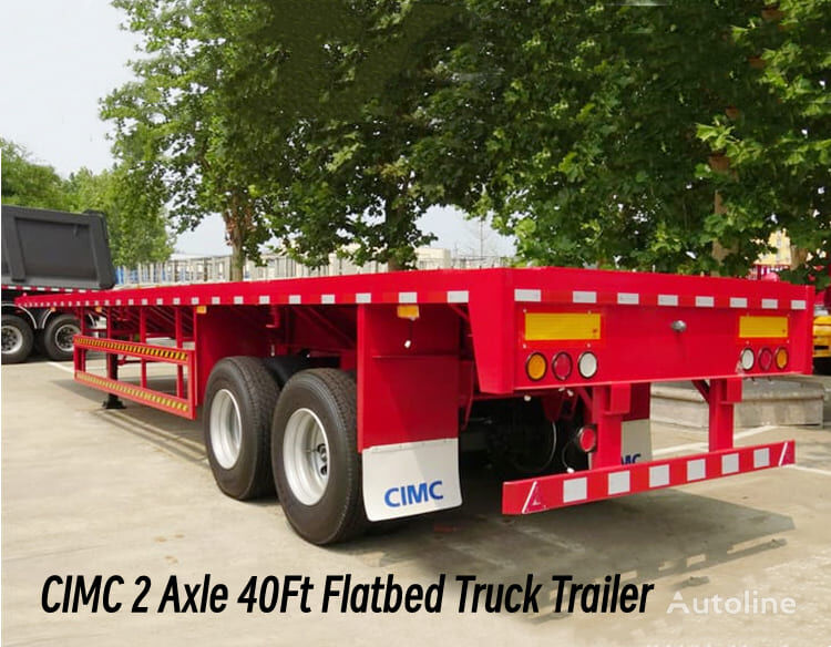 Nova CIMC 2 Axle 40Ft Flatbed Truck Trailer Price in Guyana poluprikolica sa ravnom platformom