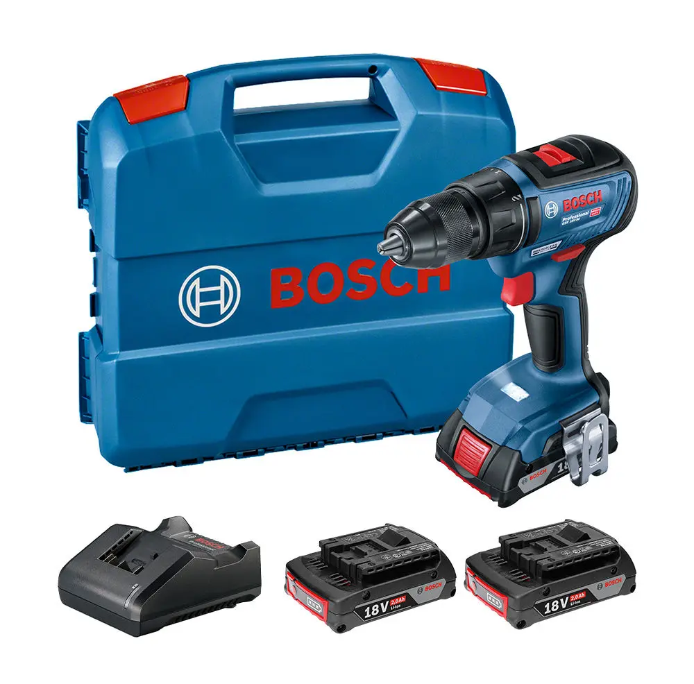 BOSCH PROFESSIONAL akumulatorska bušilica/odviјač+3 bateriјe 2.0 Ah +punjač u kućištu GSR 18V-50(06019H5005)