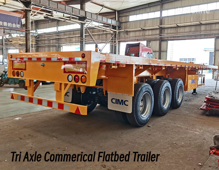 Nova CIMC Tri Axle Flatbed Trailer | CIMC Flat Bed Trailer in Dominican poluprikolica-šasija