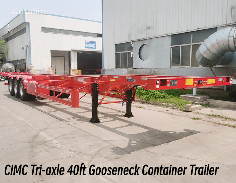 Nova CIMC Tri-axle 40ft Gooseneck Container Trailer in Panama poluprikolica-šasija