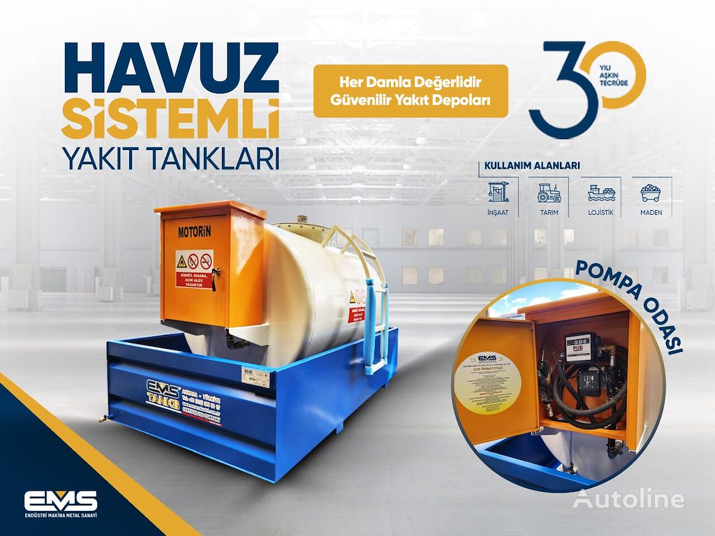 Novi EMS Tanks 1.500 Litre Kapasiteli POMPALI Akaryakıt Tankı rezervoar za skladistenje goriva