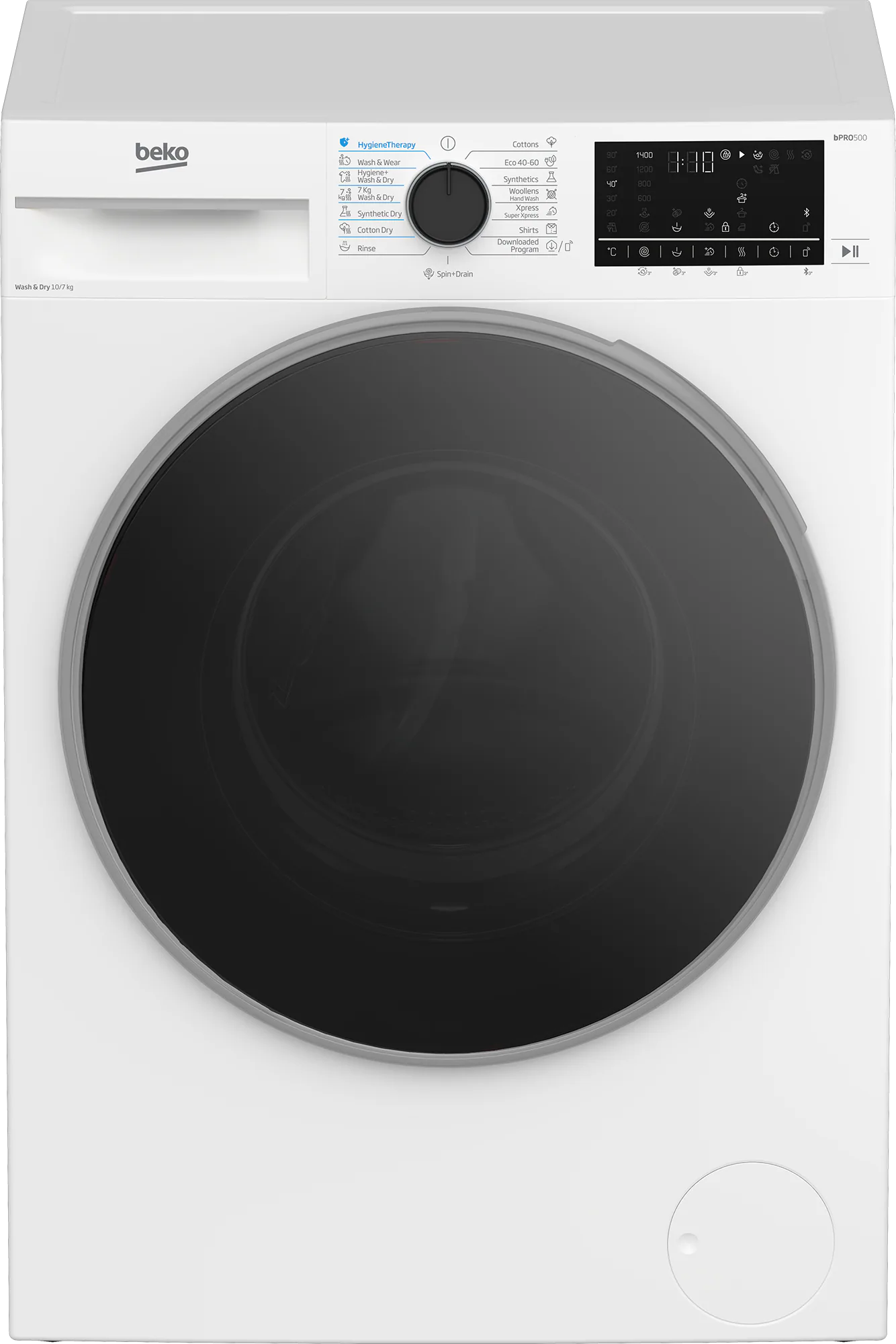 B5DFT510457WPB: Samostojeća mašina za pranje i sušenje veša (10 kg / 7 kg, 1400 rpm)