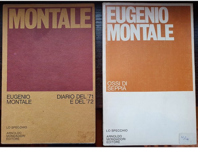 `DIARIO DEL `71 `72` `OSSI DI SEPPIA` - Eugenio Montale