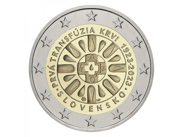 Slovacka 2 EUR 2023. UNC Transfuzija krvi