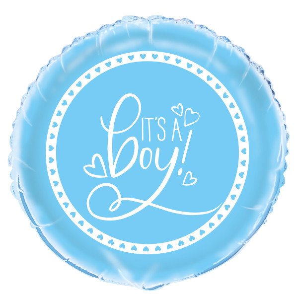 73397U
18″ Foil Baby Shower Blue Hearts