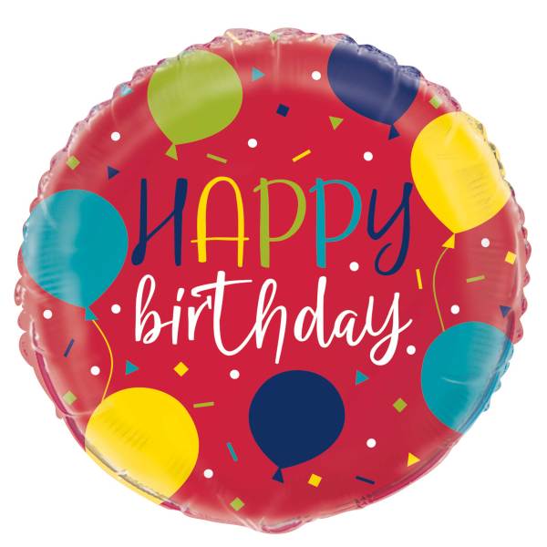 74787U
18″ Foil Happy Birthday Balloon Party