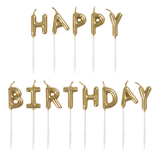 19995U
Candle Happy Birthday Gold