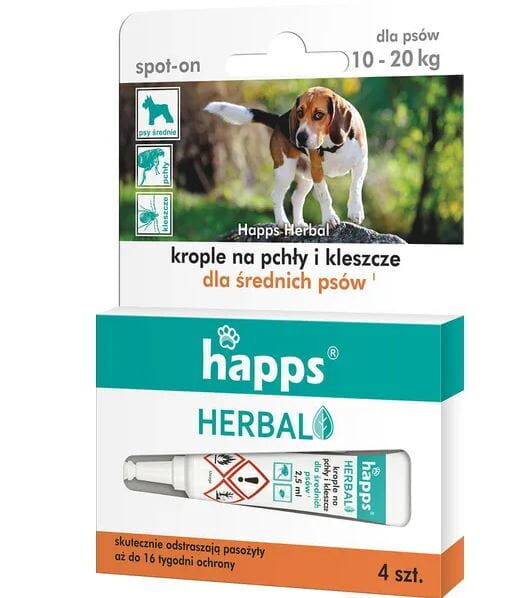 Krople Herbal na pchły i kleszcze dla średnich psów, 10-20kg potrepštine za kućne ljubimce