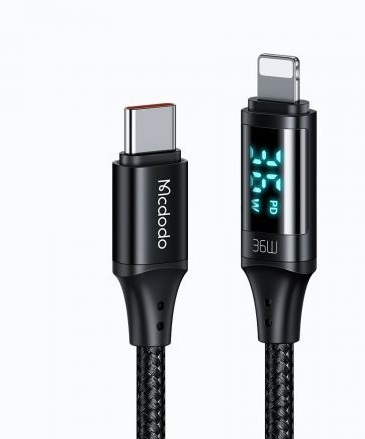MCDODO CA-1030 kabl digital display 36W, USB TIP-C na lightning, dužina 1,2m