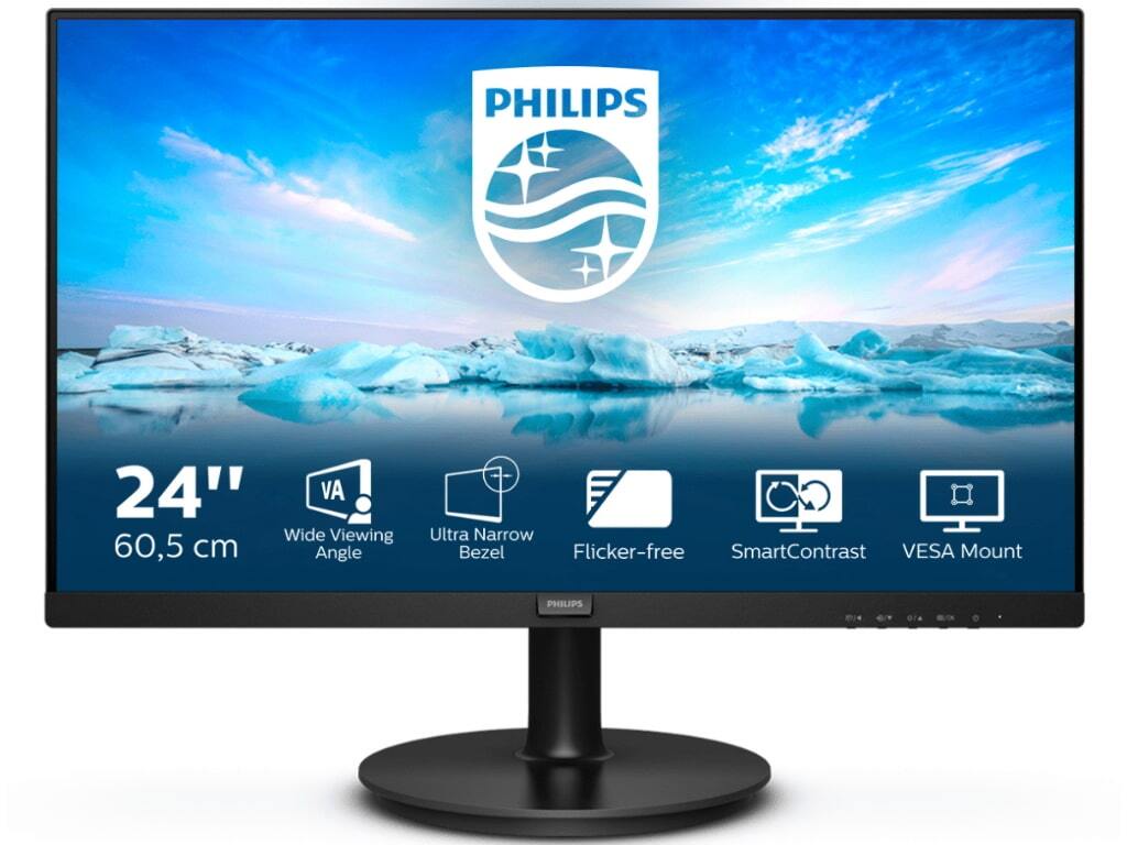 Monitor 24 Philips 241V8L/00 VA, FHD, 75Hz, HDMI, VGA, VesaID EK000386380