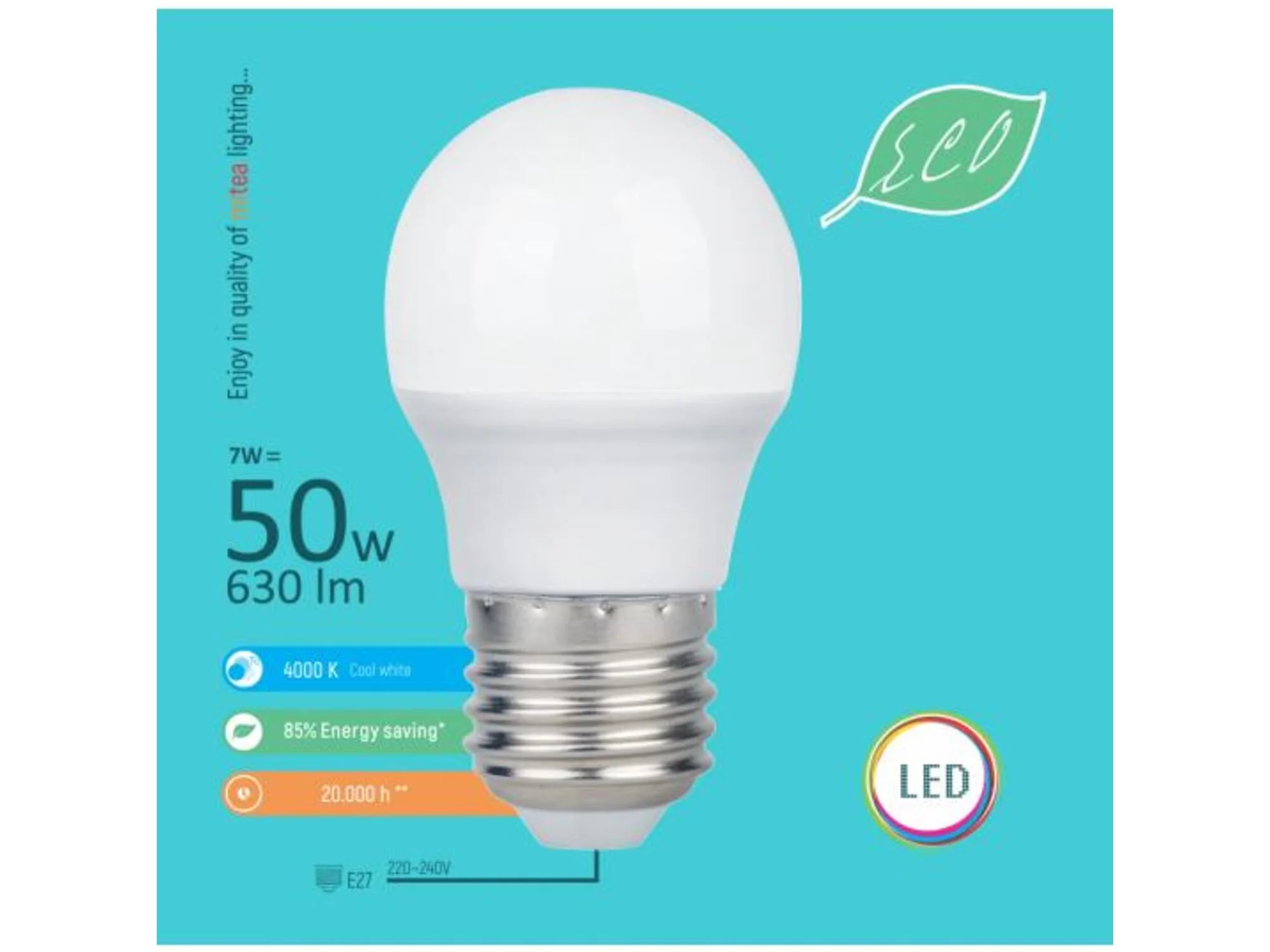 Mitea Lighting LED Eco sijalica 220-240V E27 7W G45 4000K