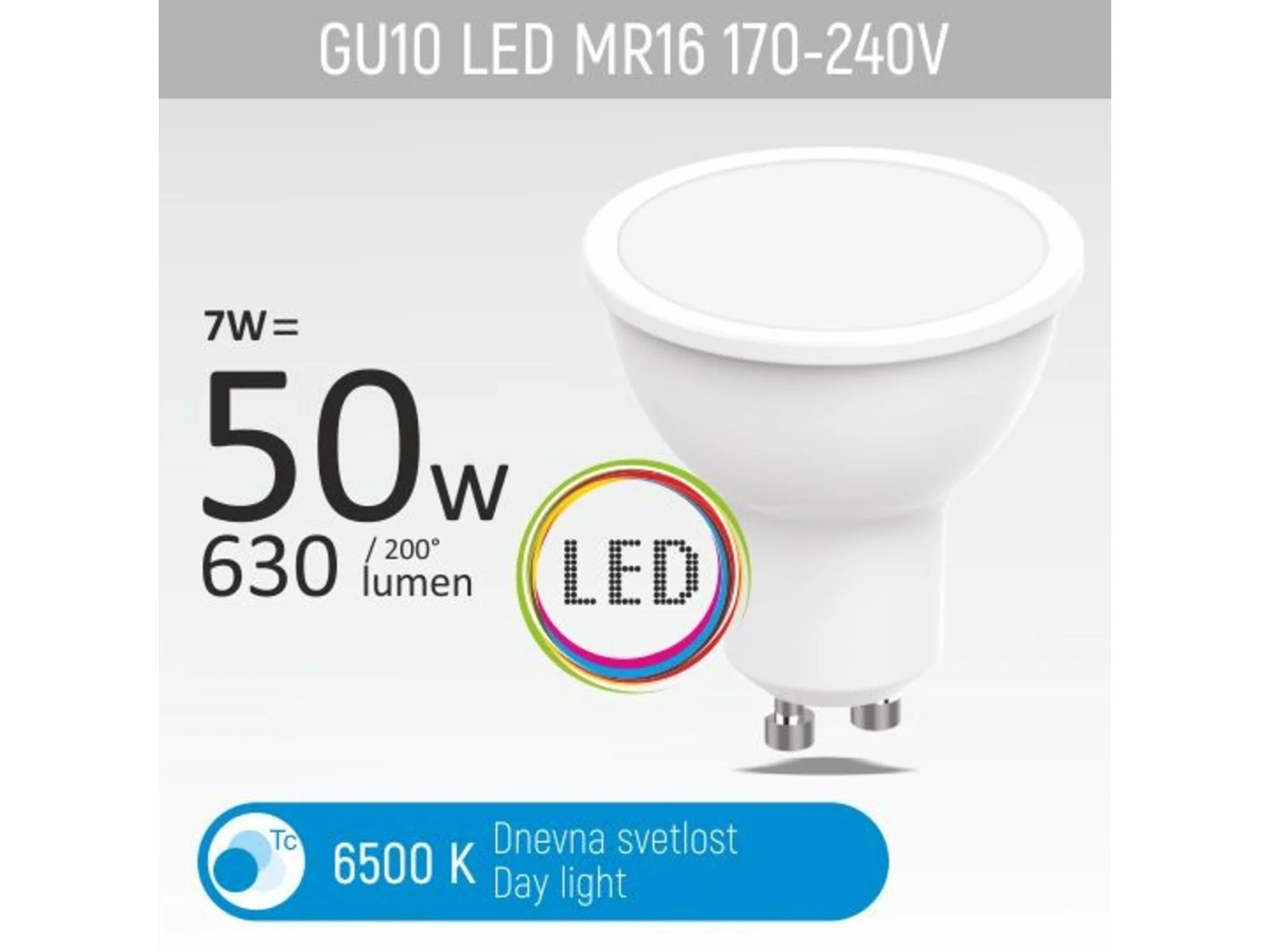 Mitea Lighting LED sijalica GU10 7W M1 6500K 170-240V