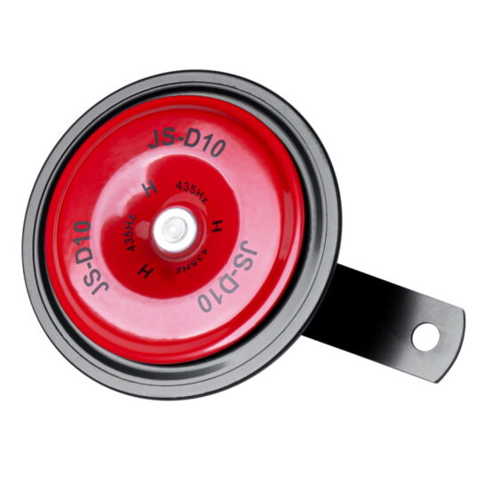 Sirena za auto jednoglasna okrugla Crvena fi 90 24V – Amio 03616
