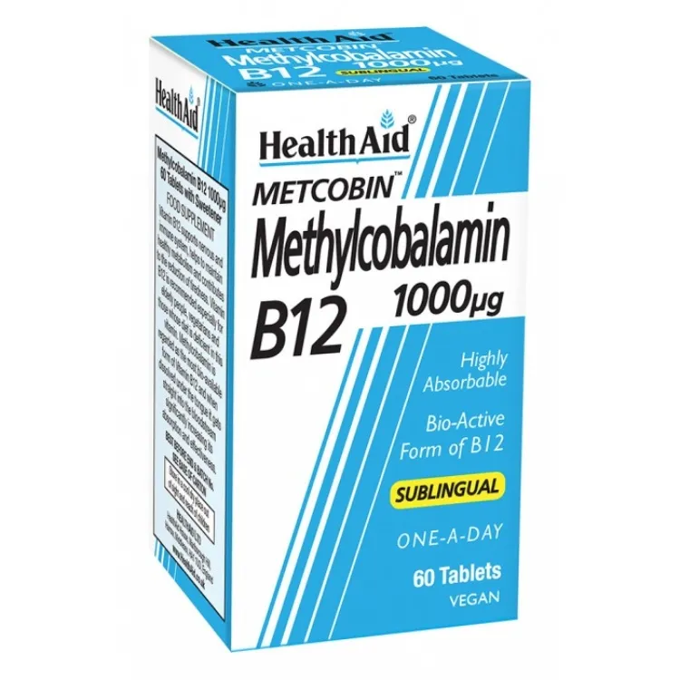 HealthAid Metcobin B12 Methylcobalamin 1000mcg 60 vege tableta