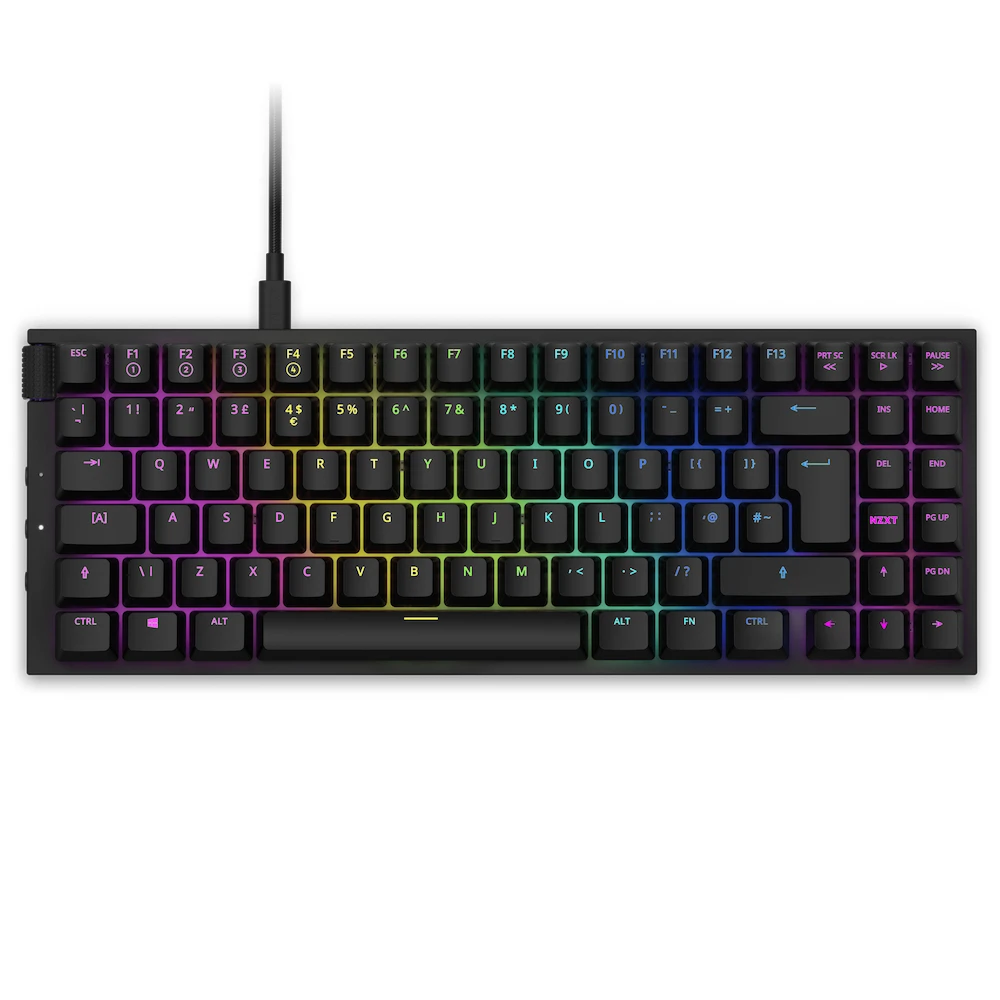 NZXT (KB-175UK-BR) MiniTKL RGB US mehanička gejmerska tastatura crna