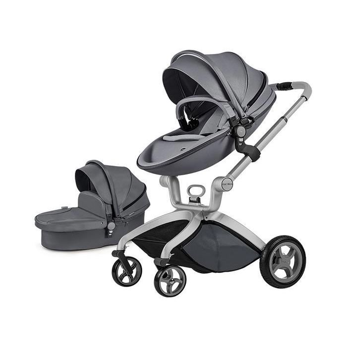 HOT MOM KOLICA ZA BEBE 2u1 (F22) - DARK GREY (sportsko sediste+korpa)