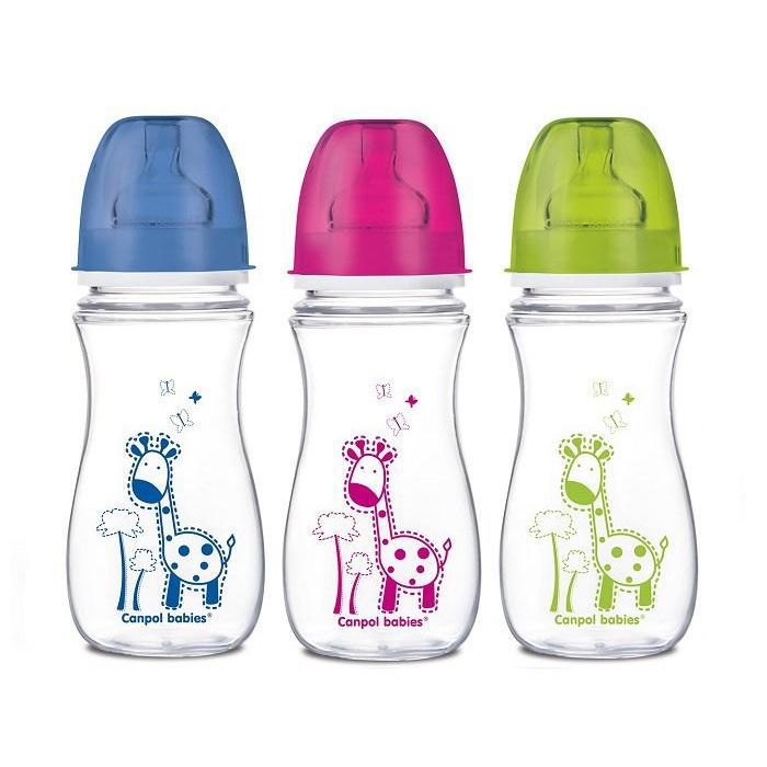 CANPOL BABIES FLASICA SIROKI VRAT,ANTIKOLIK 35/204 EASY START - COLORFUL ANIMALS 300ML