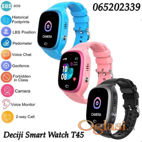 Vodootporni Dečiji Smart Watch T45 - Mobilni Tel, SOS, LBS