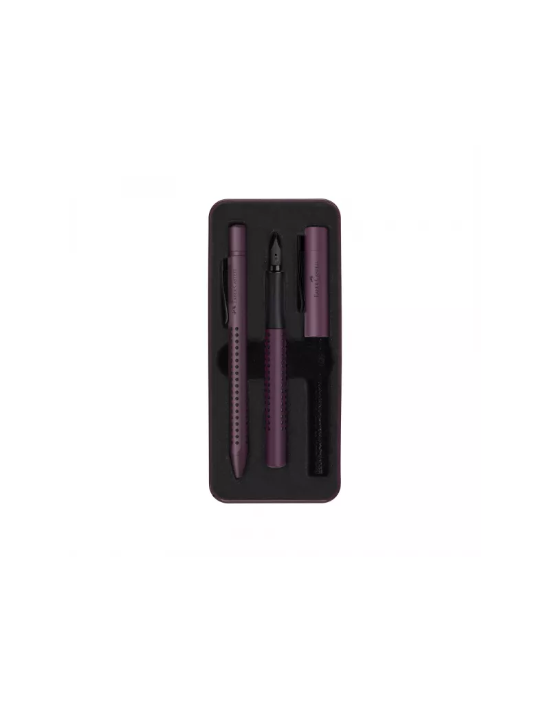 Set Faber Castell Grip hemijska olovka + naliv pero M 201530 berry
