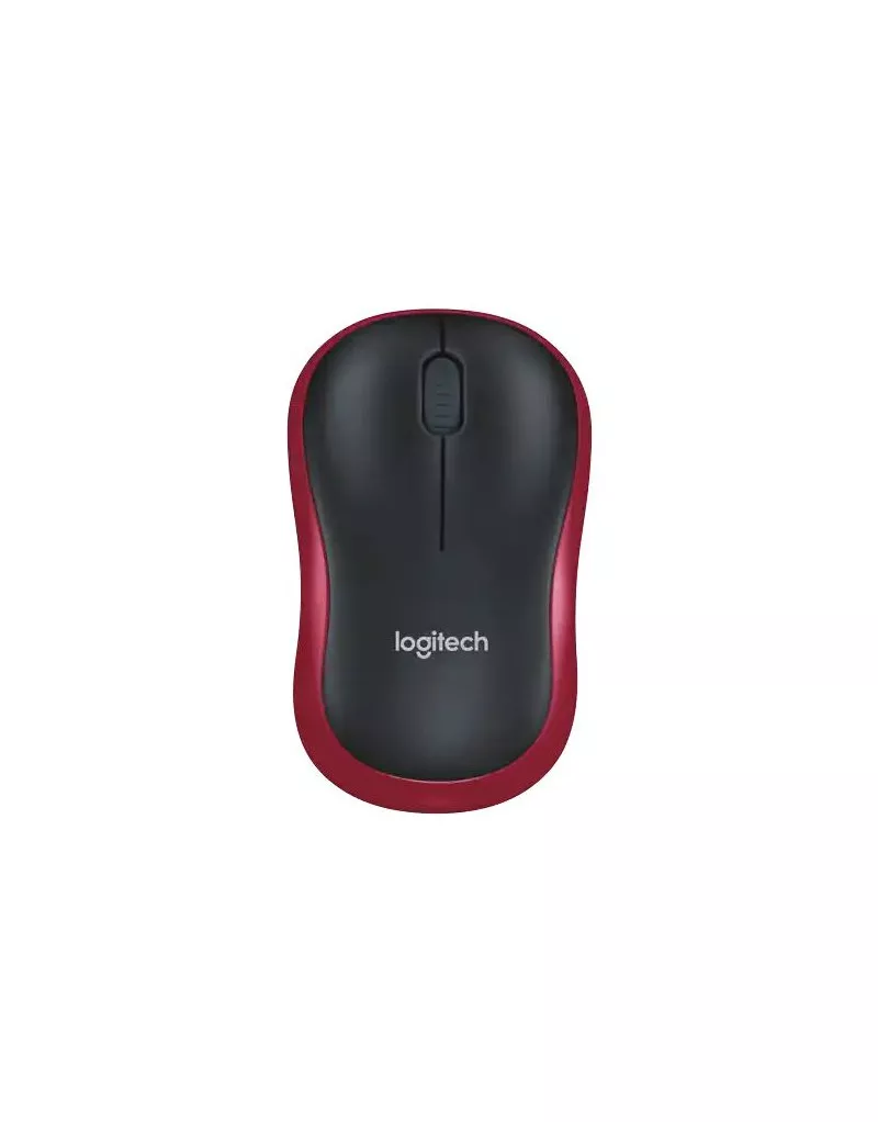 Bežični miš Logitech M185 1000dpi, crveni optički