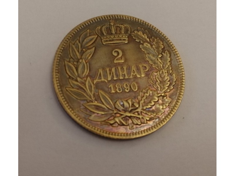 2 dinara 1890