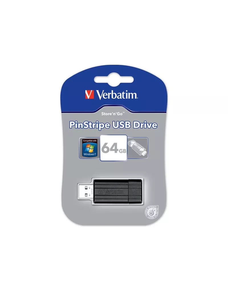 Flash USB 64GB Verbatim 2 0 Pin stripe