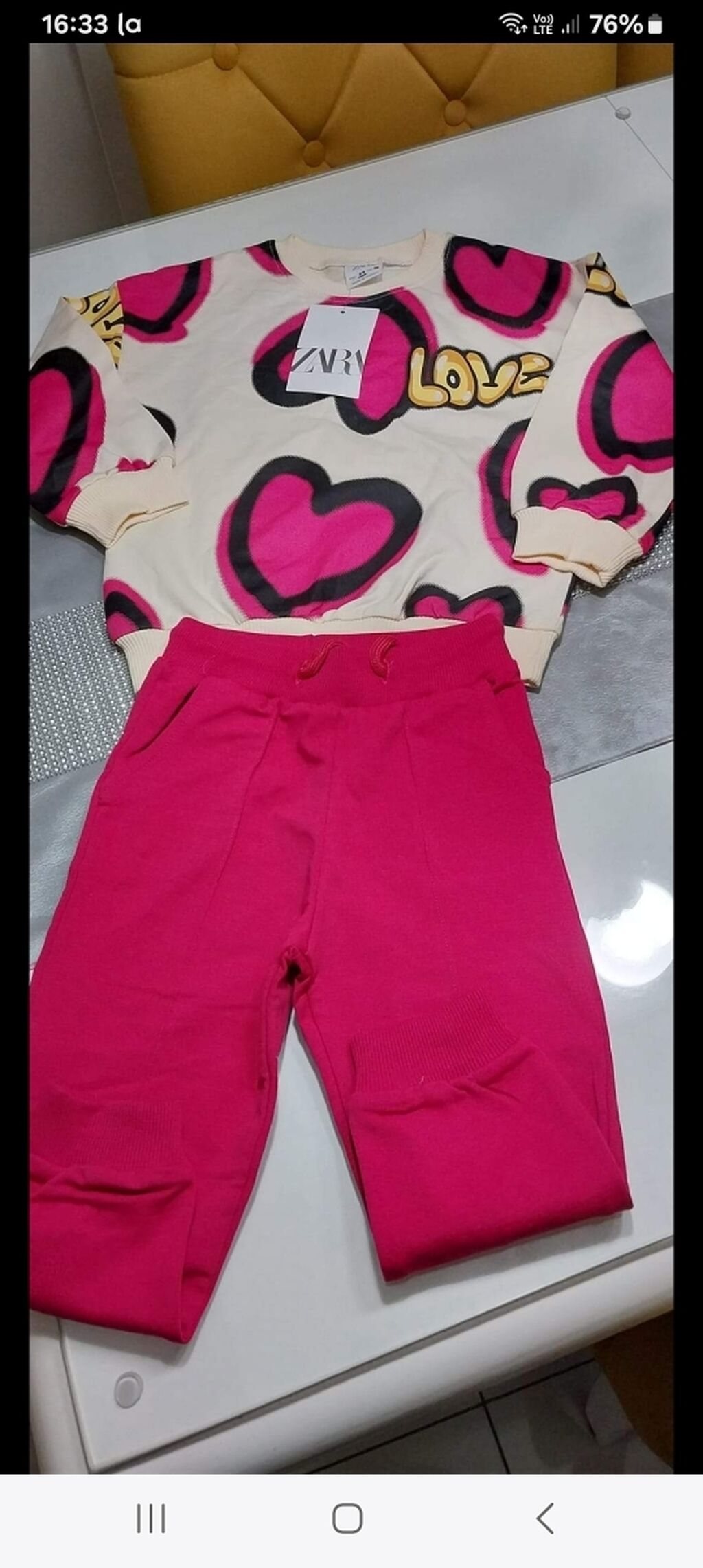 Zara, Komplet: Pantalone, Duks, 98