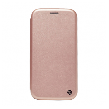 Maska na preklop Teracell Flip Premium za Motorola Moto G8 Power roze zlatna