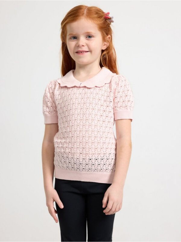 Majica JOY – 100% pamuk -Short-sleeved Pattern knit Top