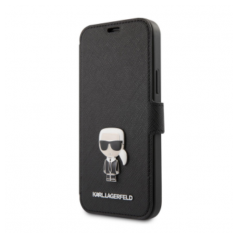 MASKA NA PREKLOP KARL LAGERFELD FLIP SAFFIANO IPHONE 12/ 12 PRO CRNA