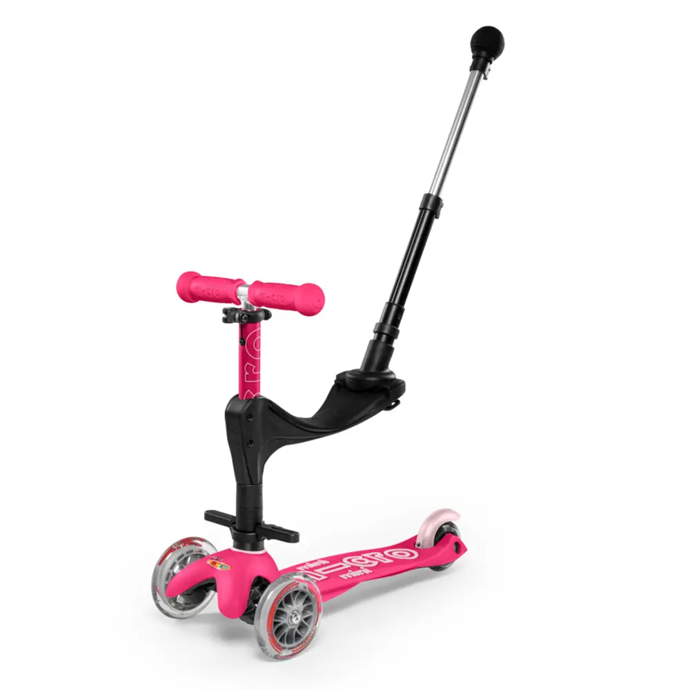 Micro MINI DELUX PLUS 3u1 Dečiji trotinet, Roze