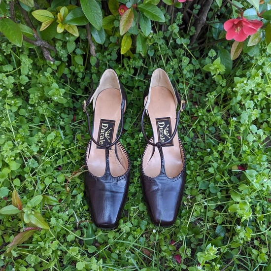 Vintage braon cipele od prirodne kože, br. 35 1/5