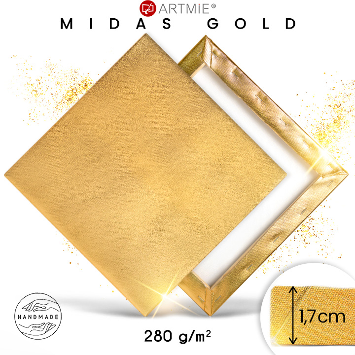 ARTMIE MIDAS zlatno slikarsko platno na ramu | različite dimenzije