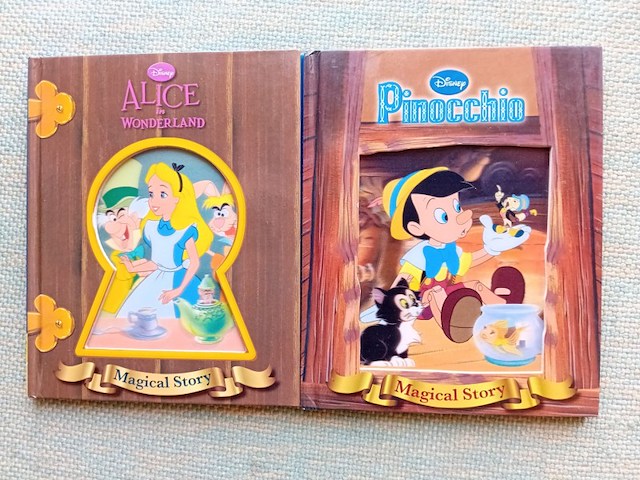 Disney 2 knjige Pinocchio / Alice in wonderland