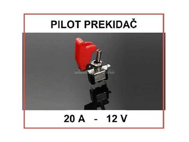 Pilot prekidac - CRVENI - 20A neproziran