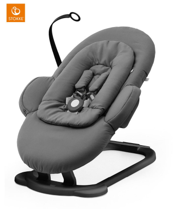 Stokke Steps ležaljka za bebe Bouncer - Herringbone Grey Black