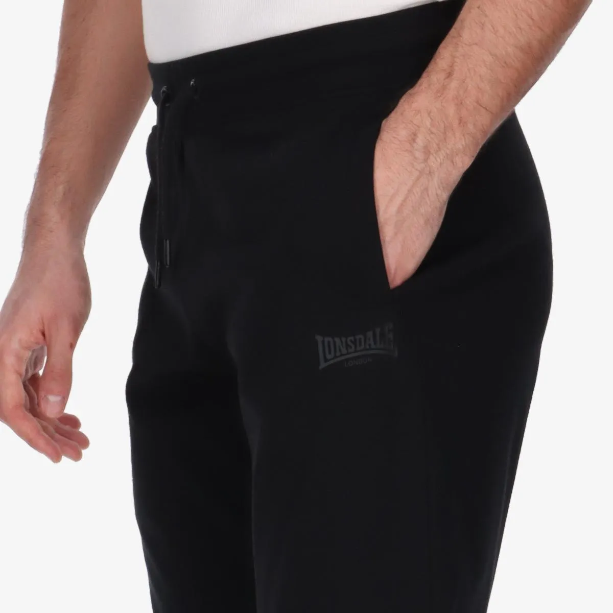 LONSDALE Donji deo trenerke Black Col Open Hem Pants