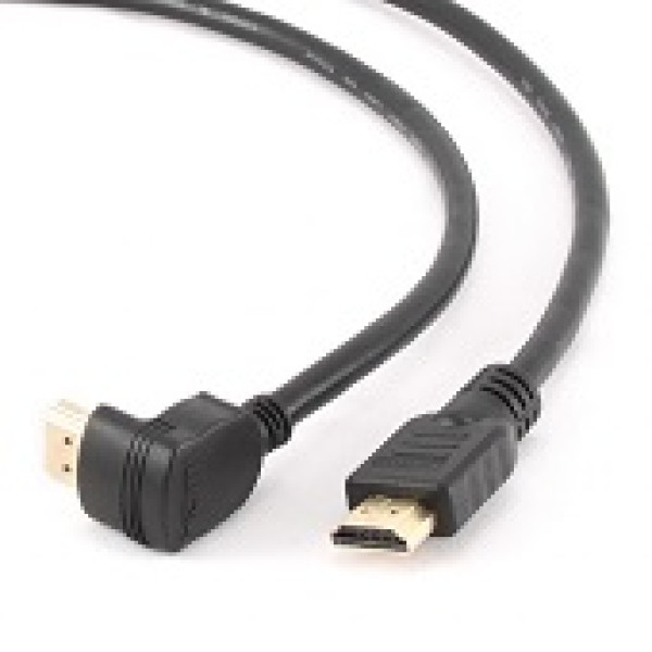 MONITOR Cable, High Speed HDMI 4K with Ethernet, HDMI/HDMI M/M, Gold Plated, 90 degrees angled connector, 3m ( CC-HDMI490-10 )