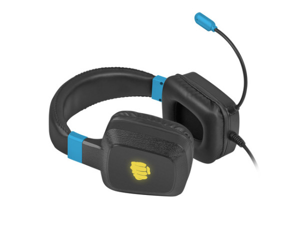 FURY RAPTOR, Gaming Headset with Volume Control, 3.5mm Stereo, LED Backlit (USB), Black/Blue ( NFU-1584 )